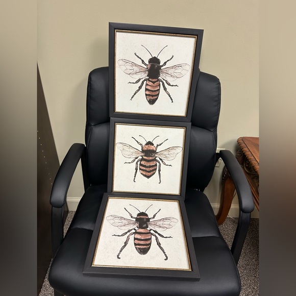 Threshold | Wall Decor | Threshold Bee Wall Art Set Black Frame 2x12 ...